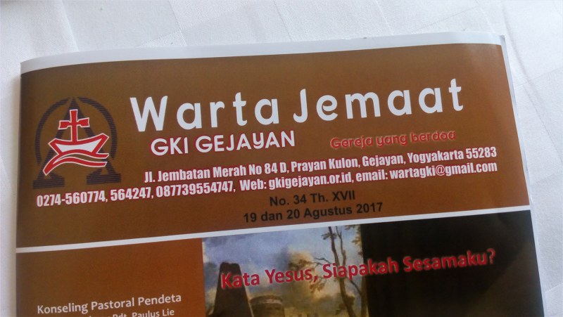 Mengikuti Jam Kebaktian dan Kegiatan di GKI Gejayan Yogyakarta – akulily